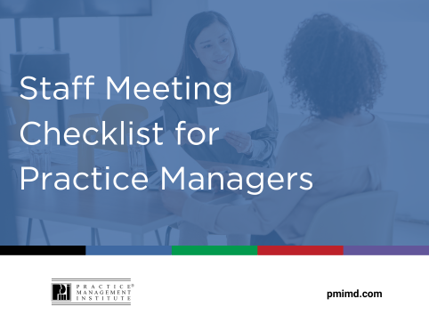 Staff Meeting Checklist for Practice Managers
